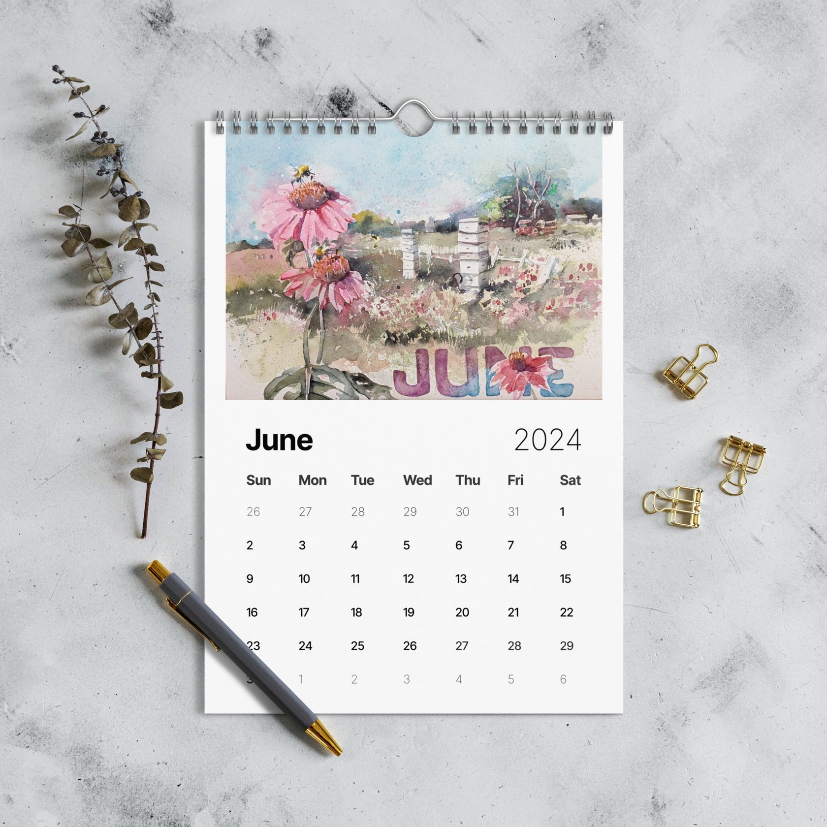 2024 Calendar in Watercolors by Allen Hudson – Art for Redemption